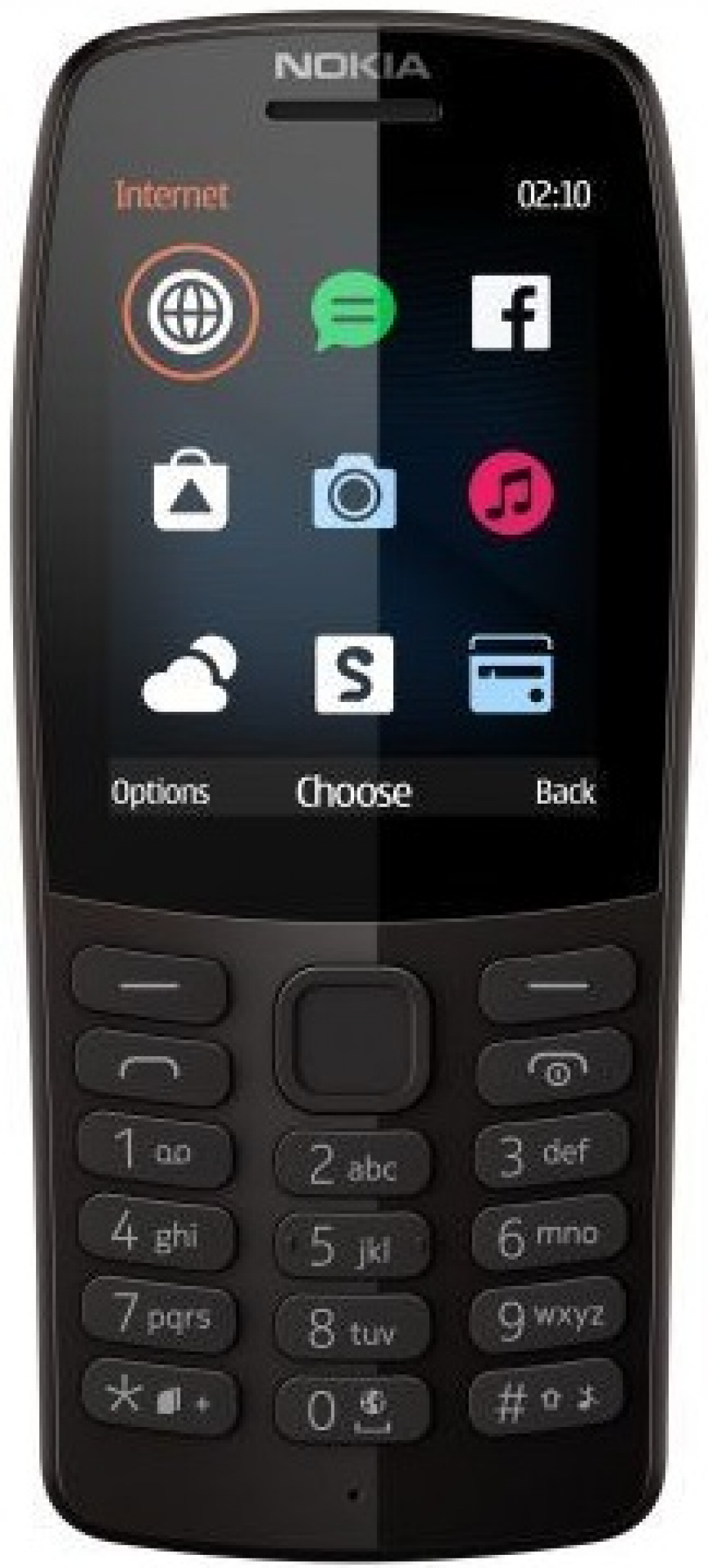 Мобилен телефон Nokia 210 Dual Sim Black - Техмарт