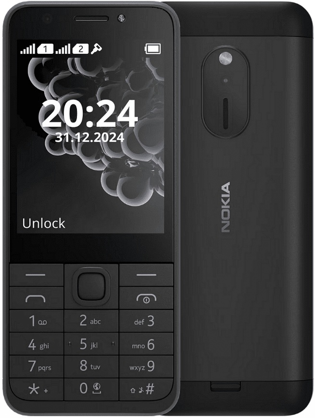 Мобилен телефон Nokia 230 Dual Sim 2025 Black - Техмарт